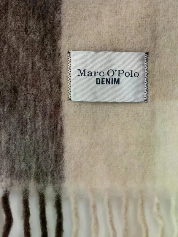 Marc O'polo Check-pattern Fringed Scarf
