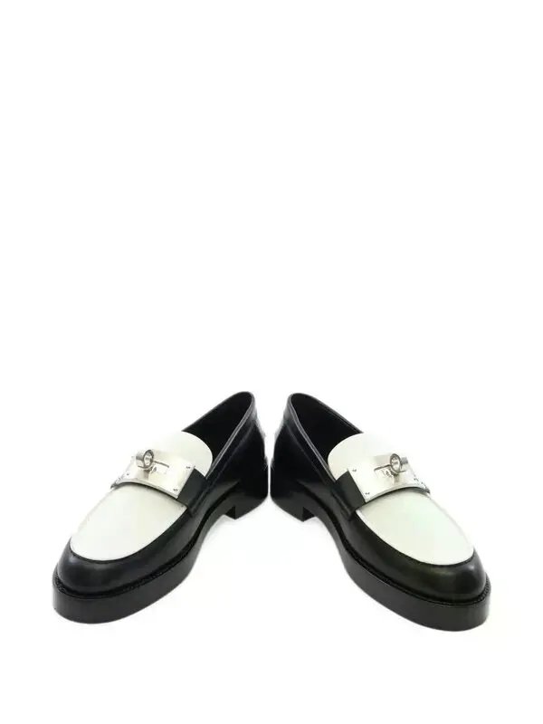 Hermès 2020s Kelly Buckle Leather Loafers