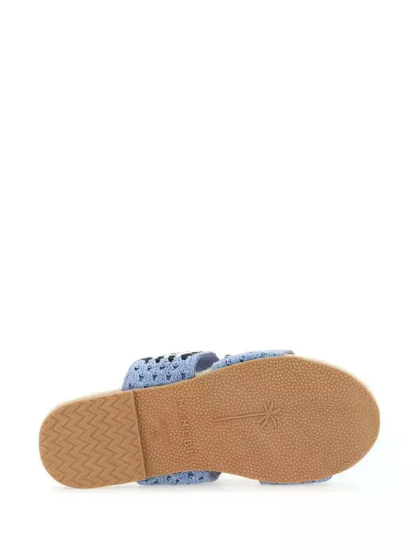 Manebí Crochet-knit Two-strap Sandals