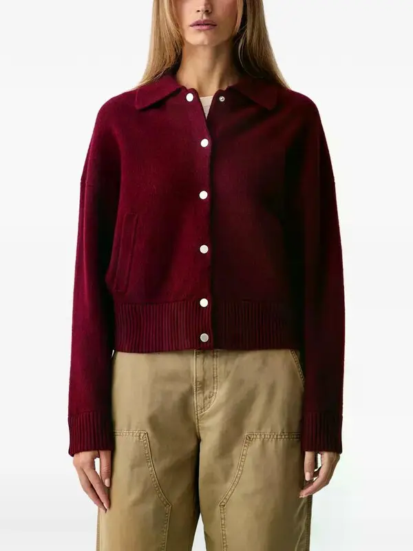 Marc O'polo Press-stud Knitted Cardigan - Red
