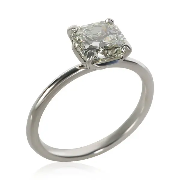 Tiffany & Co. 1.33 Ct Square Mixed Cut Diamond True Solitaire Engagement