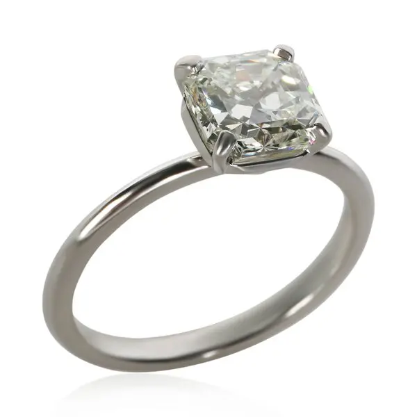 Tiffany & Co. 1.33 Ct Square Mixed Cut Diamond True Solitaire Engagement