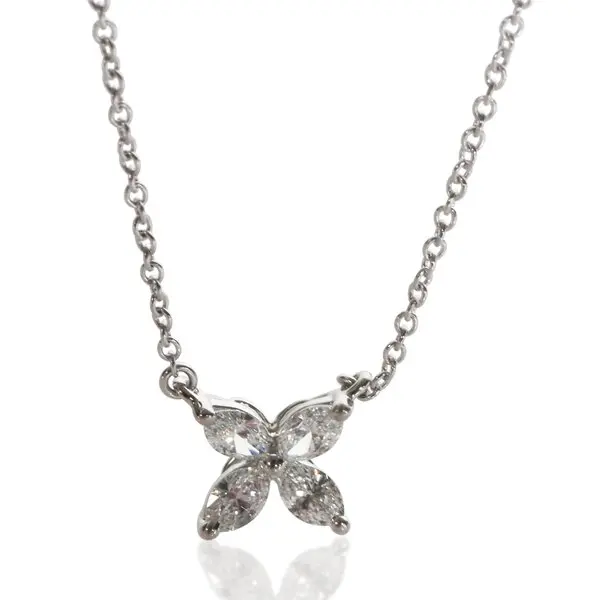 Tiffany & Co. Diamond Small Model Victoria Pendant - Platinum