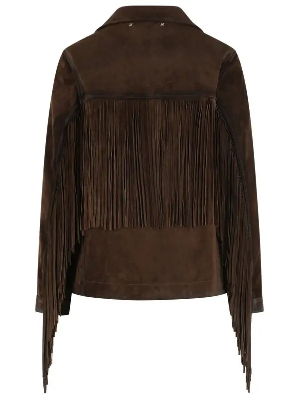 GOLDEN GOOSE Olinda' Jacket With Leather Fringes