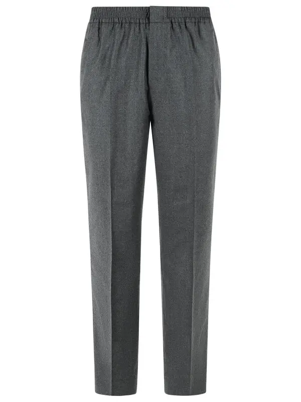 AMI Paris Grey Virgin Wool Trousers