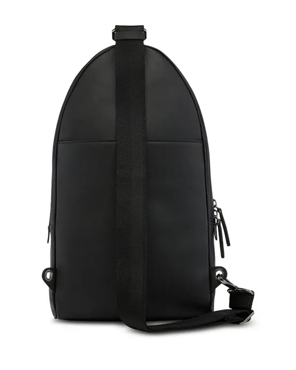 Mcm Aren Embossed Monogram Leather Sling Bag