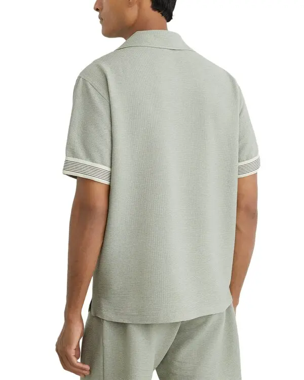 REISS Dornie Stripe Tape Shirt - Green