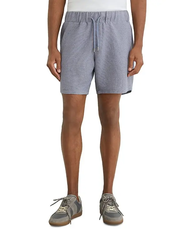 REISS Printed Stripe 6.7 Shorts - Blue