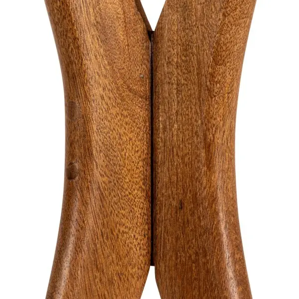 ROWENA INTERIORS Round Mango Wood And Marble Martini Accent Table - Walnut