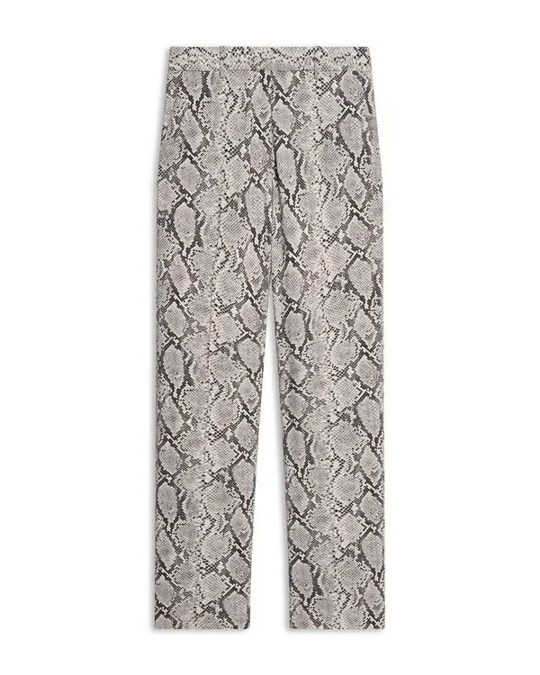 Theory Marcee Wool Stretch Python Print Pants