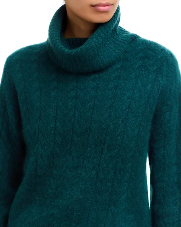 Theory Cozy Cable Airy Cashmere Turtleneck
