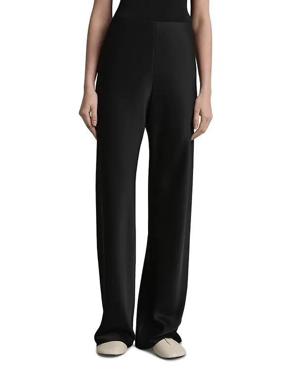 A.emery The Myrna Satin Wide Leg Pants - Black