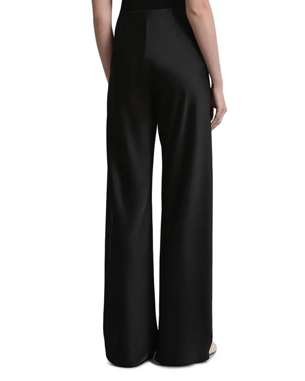 A.emery The Myrna Satin Wide Leg Pants - Black