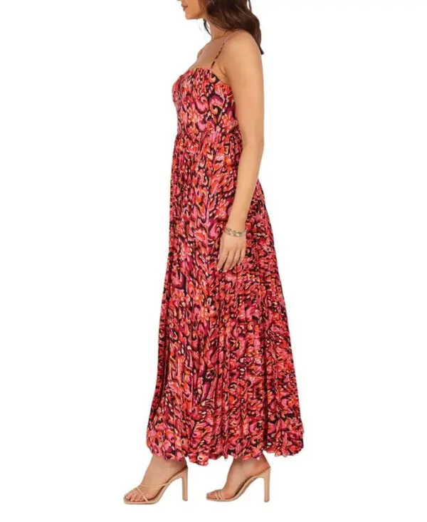 PETAL AND PUP Achanti Pleated Maxi Dress - Pink Multi