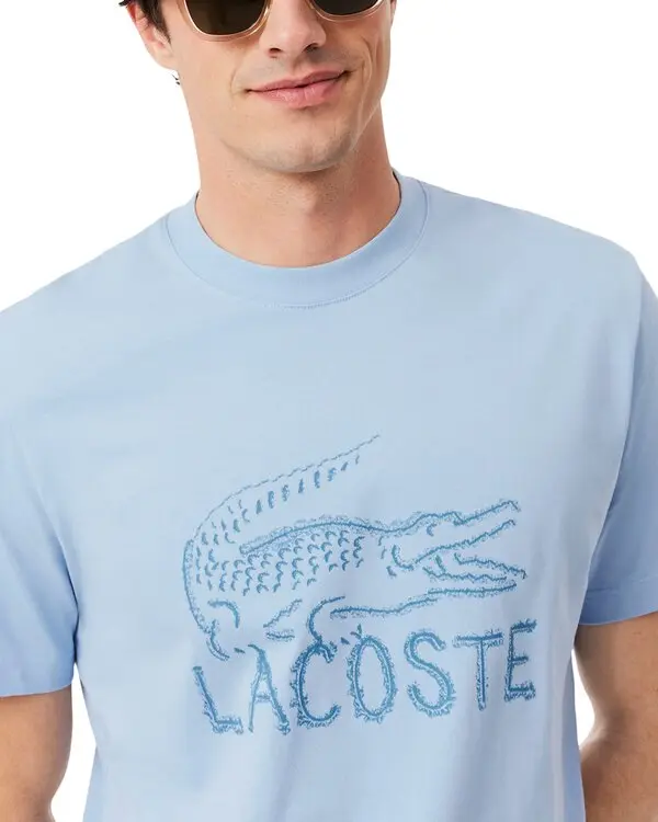 Lacoste Cotton Jersey Graphic Tee - Chambray