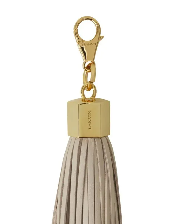 LANVIN Leather Pompom Bag Charm