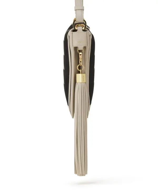 LANVIN Leather Pompom Bag Charm