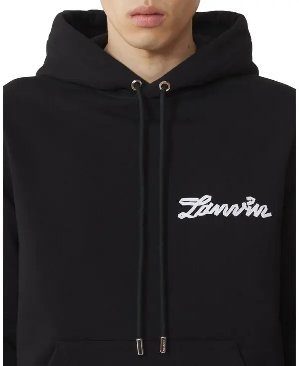 LANVIN Ribbon Cotton Hoodie