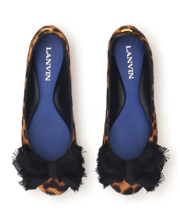 LANVIN Bow Pony Ballerina Flats