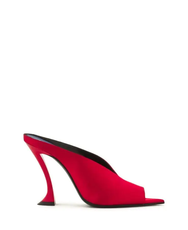 LANVIN Midnight Step Satin Mules