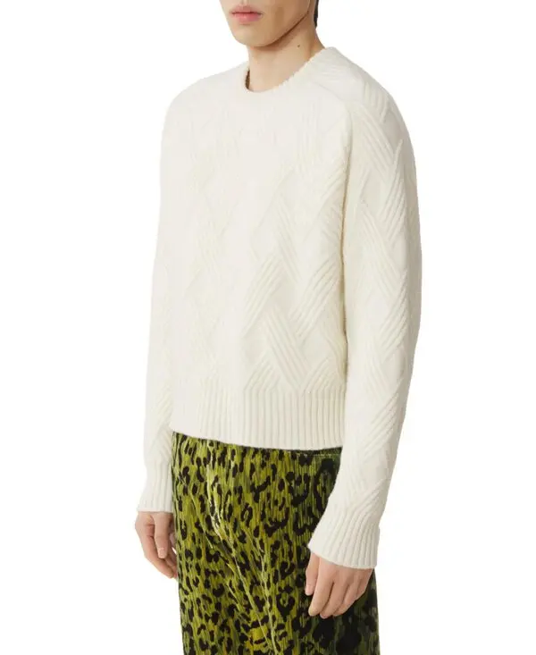 LANVIN Cable-knit Wool Sweater - Cloud