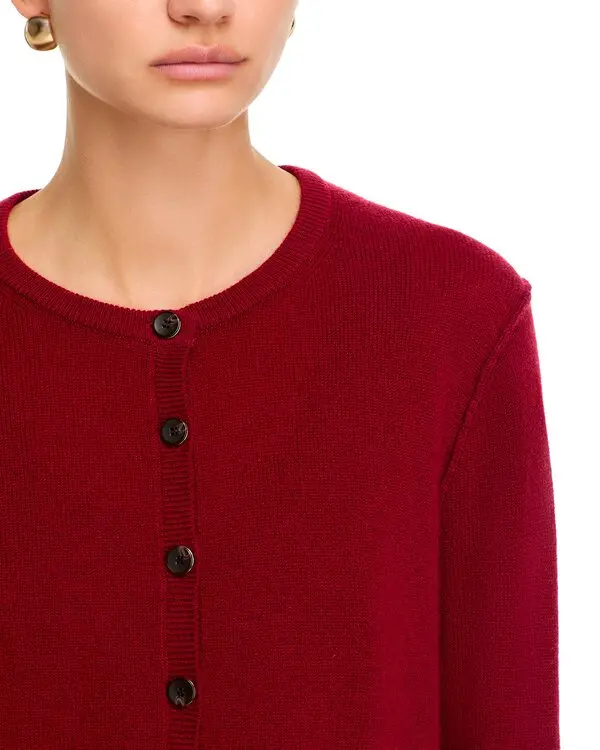 L'AGENCE Malone Cashmere Crewneck Cardigan