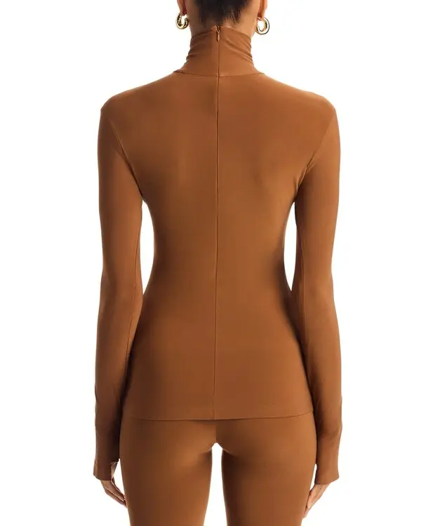 Norma Kamali Slim Long Sleeve Turtleneck Top