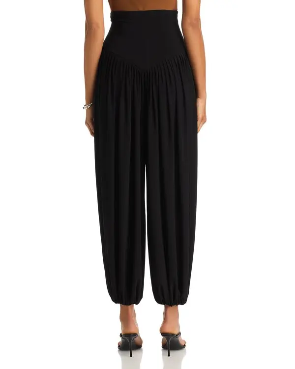 Norma Kamali Kenny High Waist Harem Pants