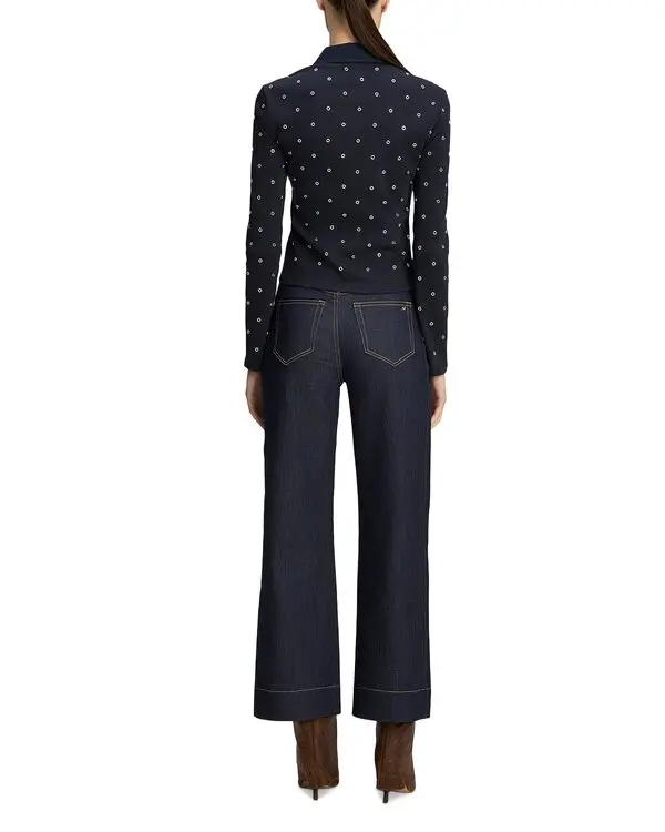 Cinq À Sept Jensyn Grommet Cotton Stretch Top