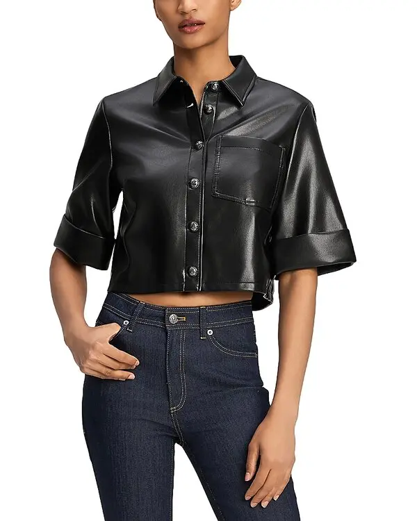 Cinq À Sept Aiden Faux Leather Top