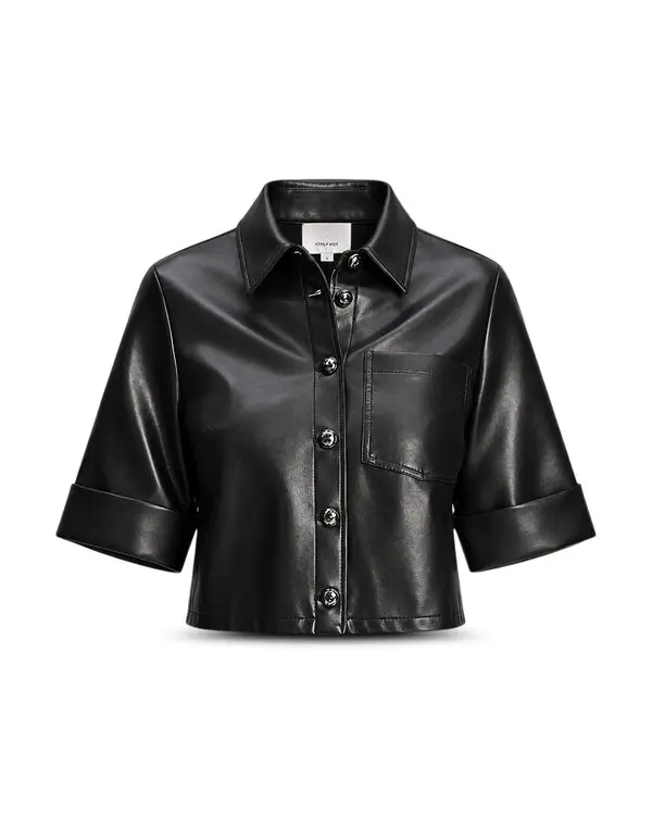 Cinq À Sept Aiden Faux Leather Top