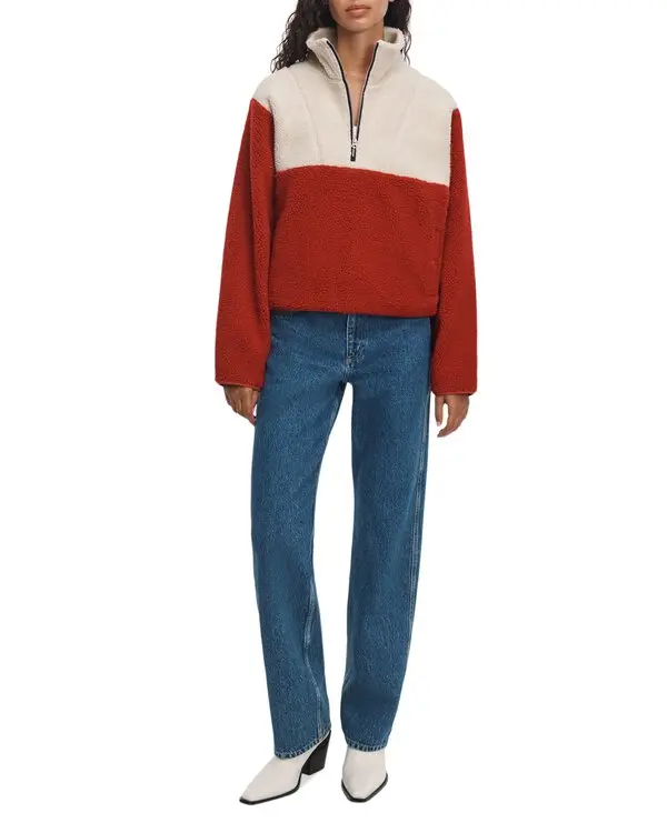 Rag & Bone Charly Colorblocked Half Zip Pullover