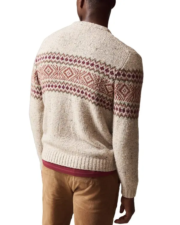 Marine Layer Donegal Fair Isle Sweater - Oat Multi