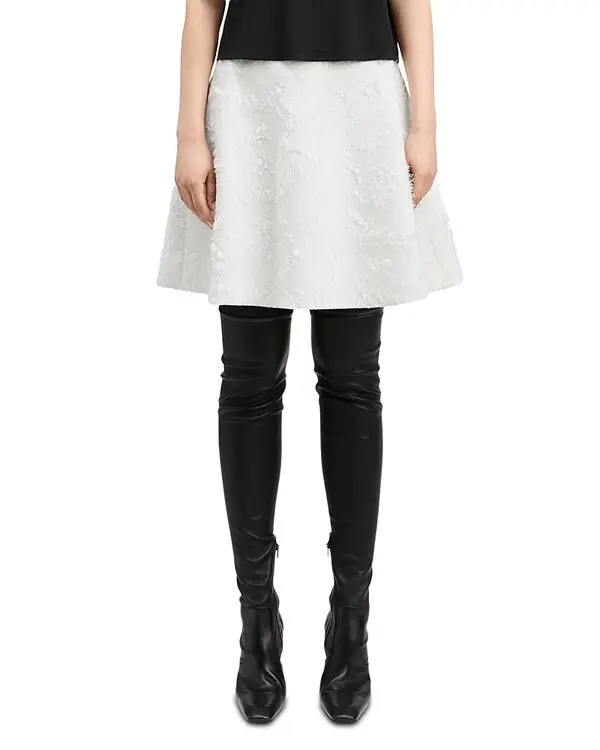 Derek Lam 10 Crosby Giovanna Feather Flared Mini Skirt