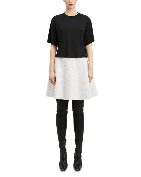 Derek Lam 10 Crosby Giovanna Feather Flared Mini Skirt