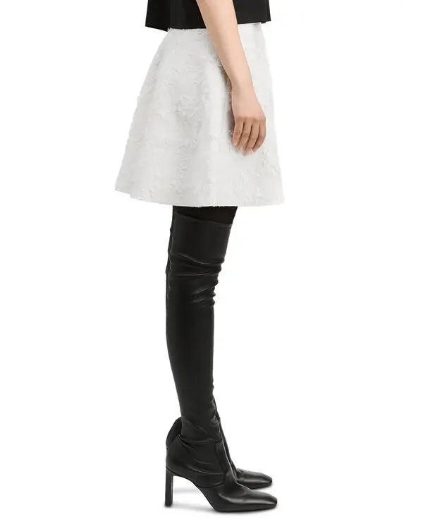 Derek Lam 10 Crosby Giovanna Feather Flared Mini Skirt