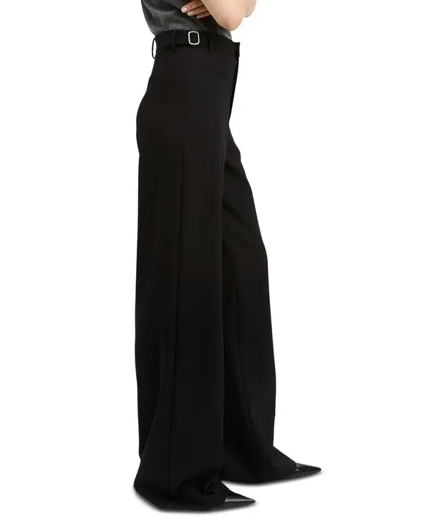 Derek Lam 10 Crosby Cyndi Twill Pleated Wide Leg Pants