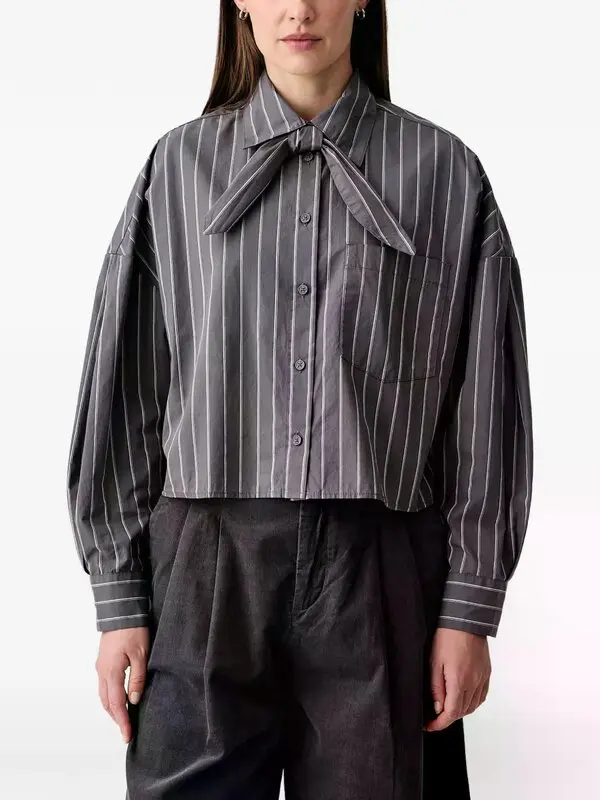 Marc O'polo Striped Tie-neck Shirt