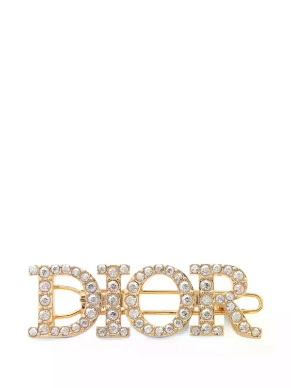 Dior 2010s Dioevolution Rhinestone-embellised Hair Clip - Gold