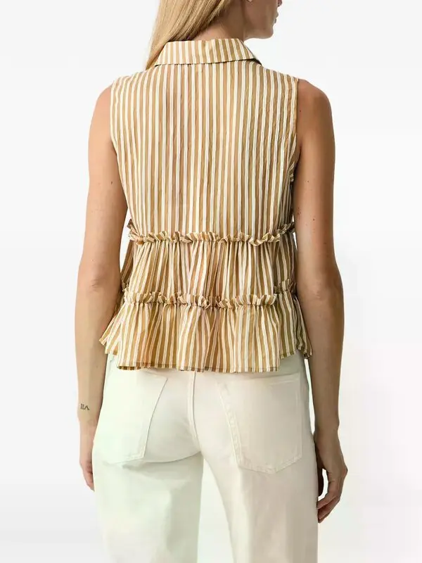 MORGAN Ruffled Sleeveless Shirt