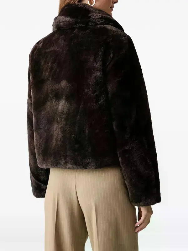 MORGAN Faux-fur Long-sleeve Jacket
