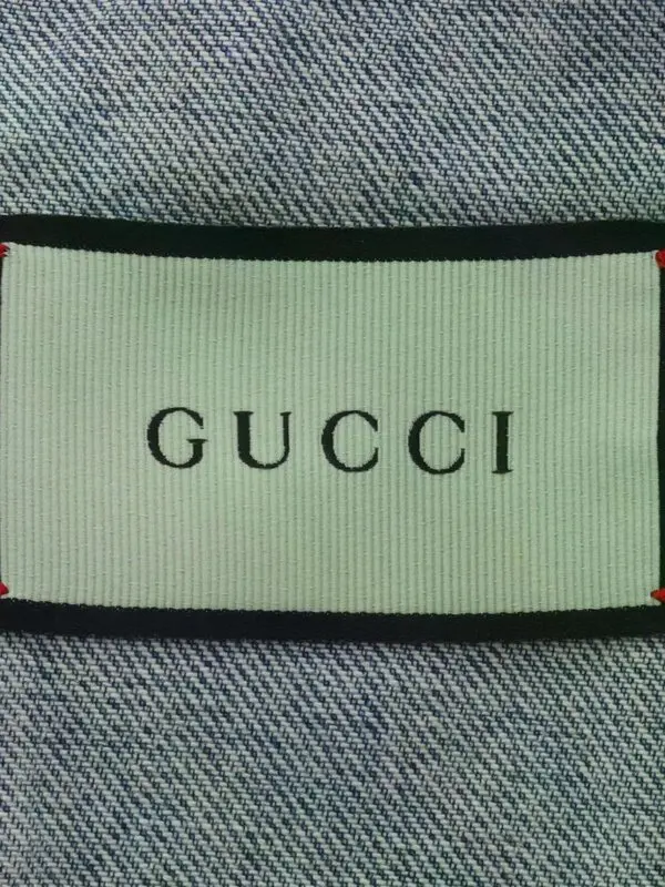 Gucci 2010s Les Pommes Apple-patch Denim Jacket