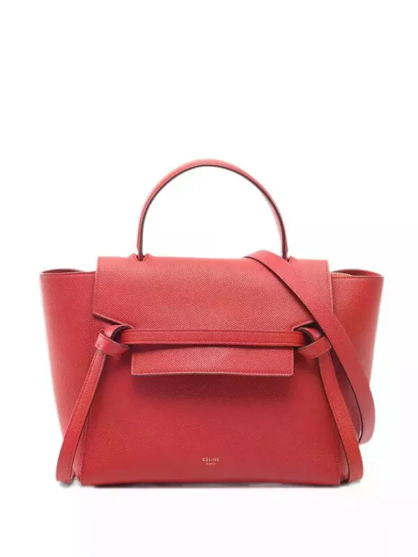 Celine 2010s Mini Belt Leather Tote Bag
