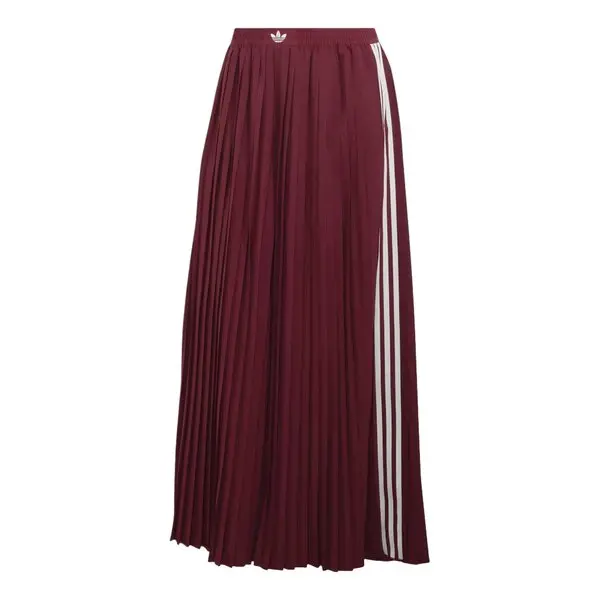 Adidas Plisse 3-stripes Track Pants Asia Sizing - Shadow Red