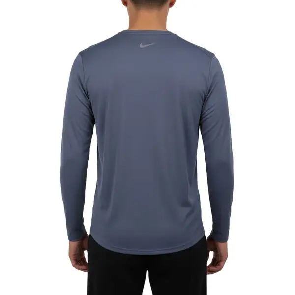 Nike Miler Dri-fit Ultraviolet Protection Winterized T-shirt - Diffused Blue
