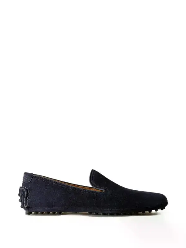 Car Shoe Hand-stitched Suede Loafers
