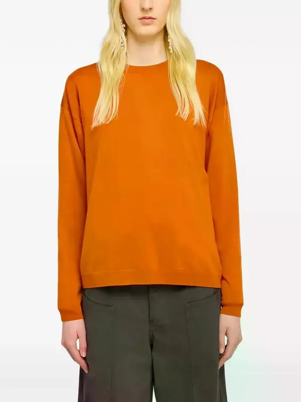 SEMICOUTURE Haley Fine-knit Drop-shoulder Sweater