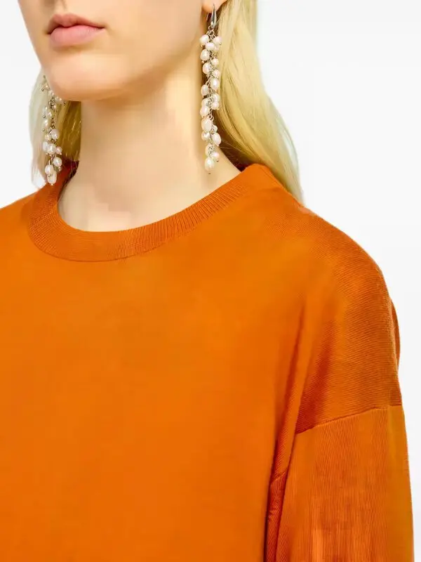 SEMICOUTURE Haley Fine-knit Drop-shoulder Sweater