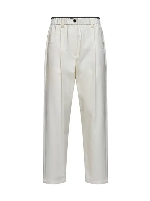 Brunello Cucinelli Off-white Stretch Twill Baggy Pull-on Trousers - Multicolor