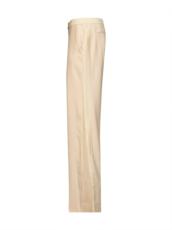 Zimmermann Cream Stretch Wool Valiant Straight Trousers